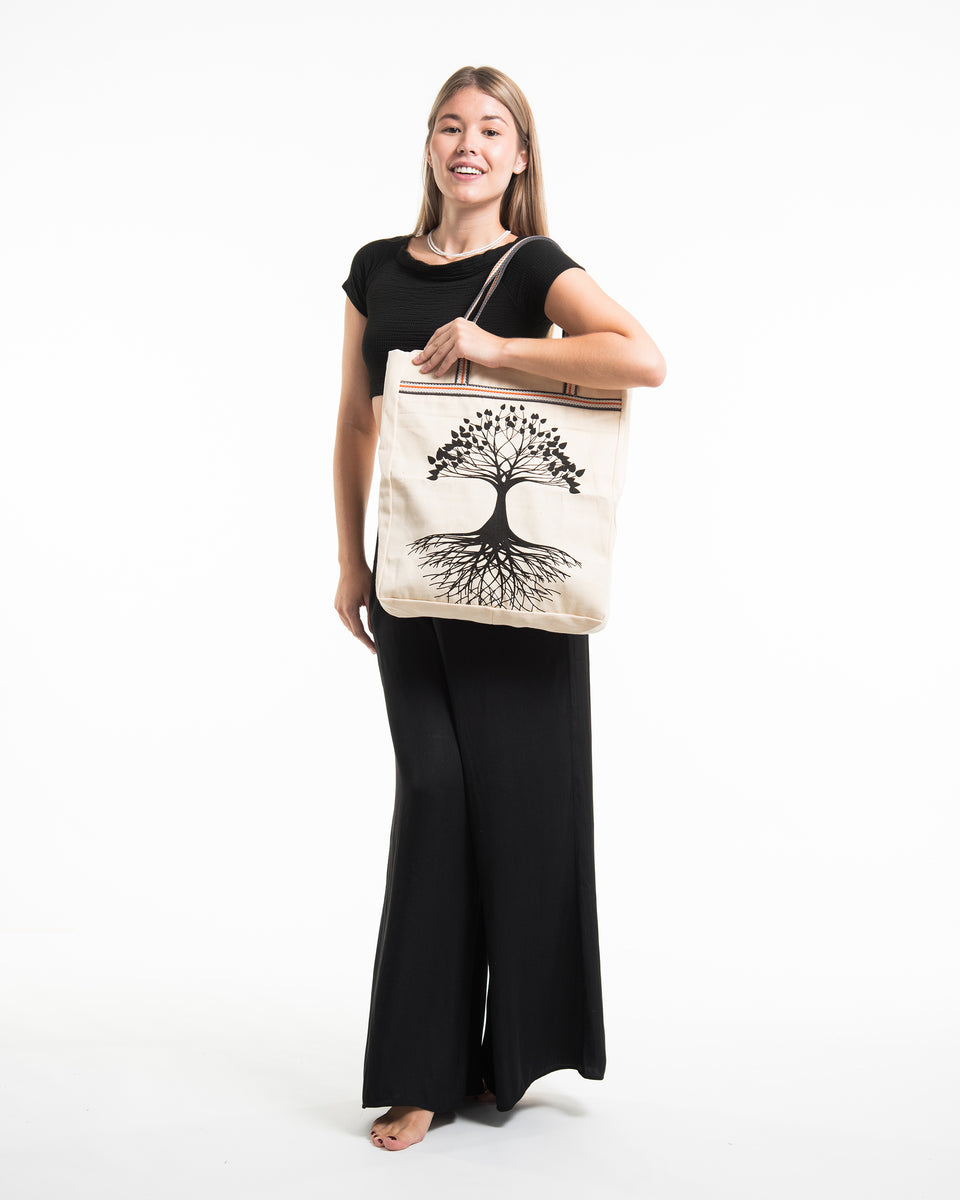 Tree of Life Canvas Everyday Tote Bag in Natural. – Sure Design