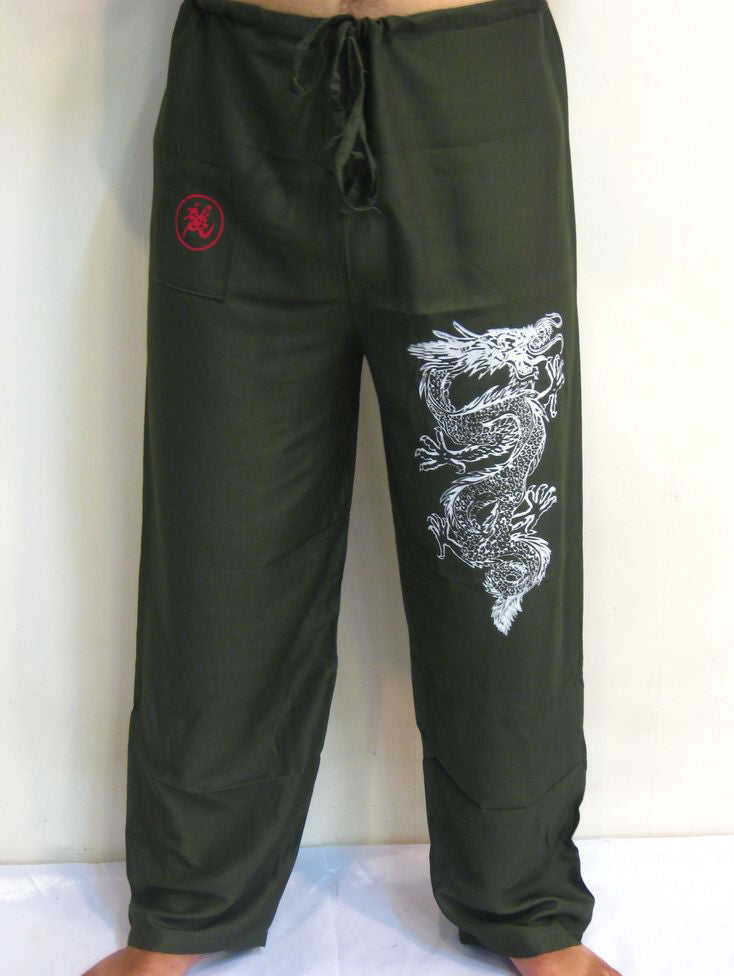 Sure Design Mens Dragon Pants in Green