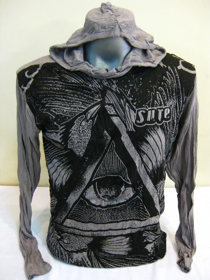 Sure Design Unisex All Seeing Eye Hoodie in Gray
