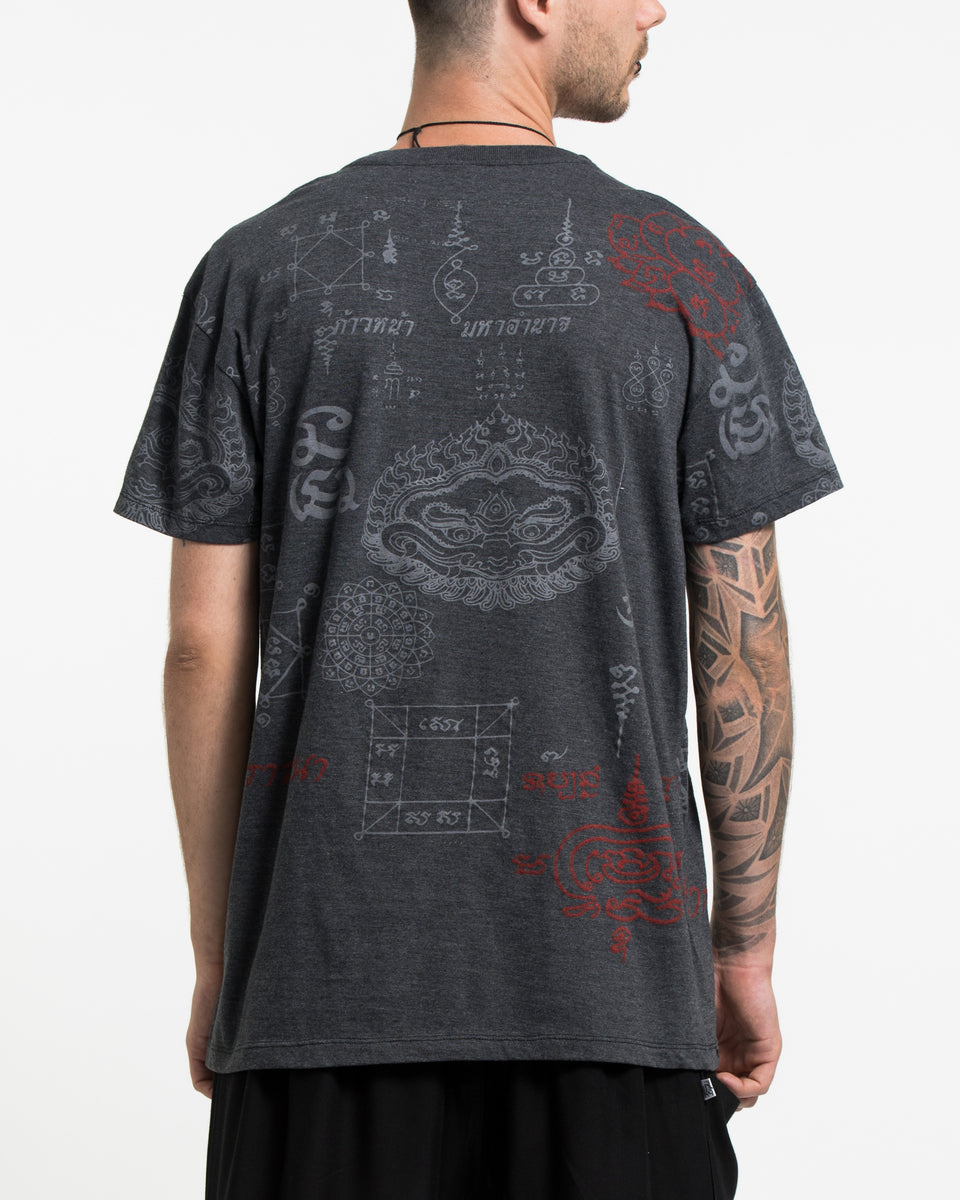 Sure Design Mens Garuda Tattoo T-Shirt in Black
