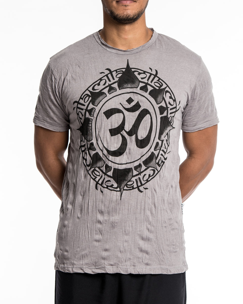 Sure Design Mens Infinitee Om T-Shirt in Gray