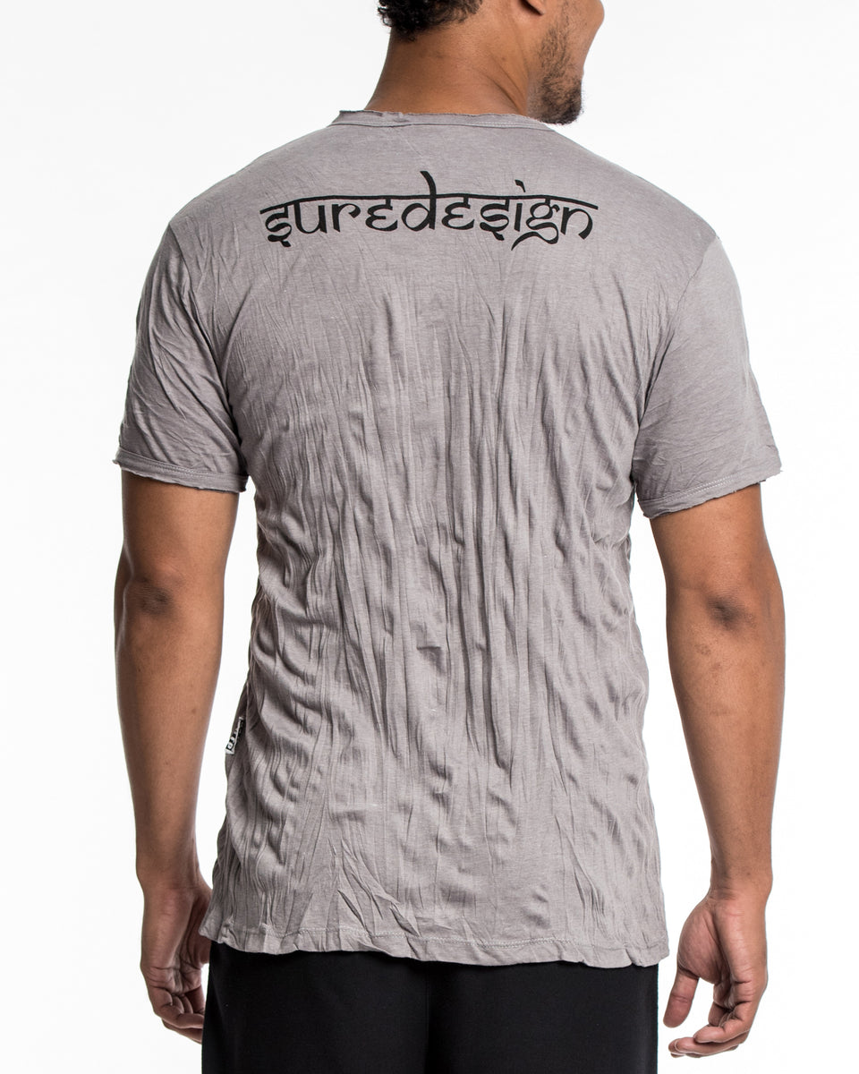 Sure Design Mens Infinitee Om T-Shirt in Gray