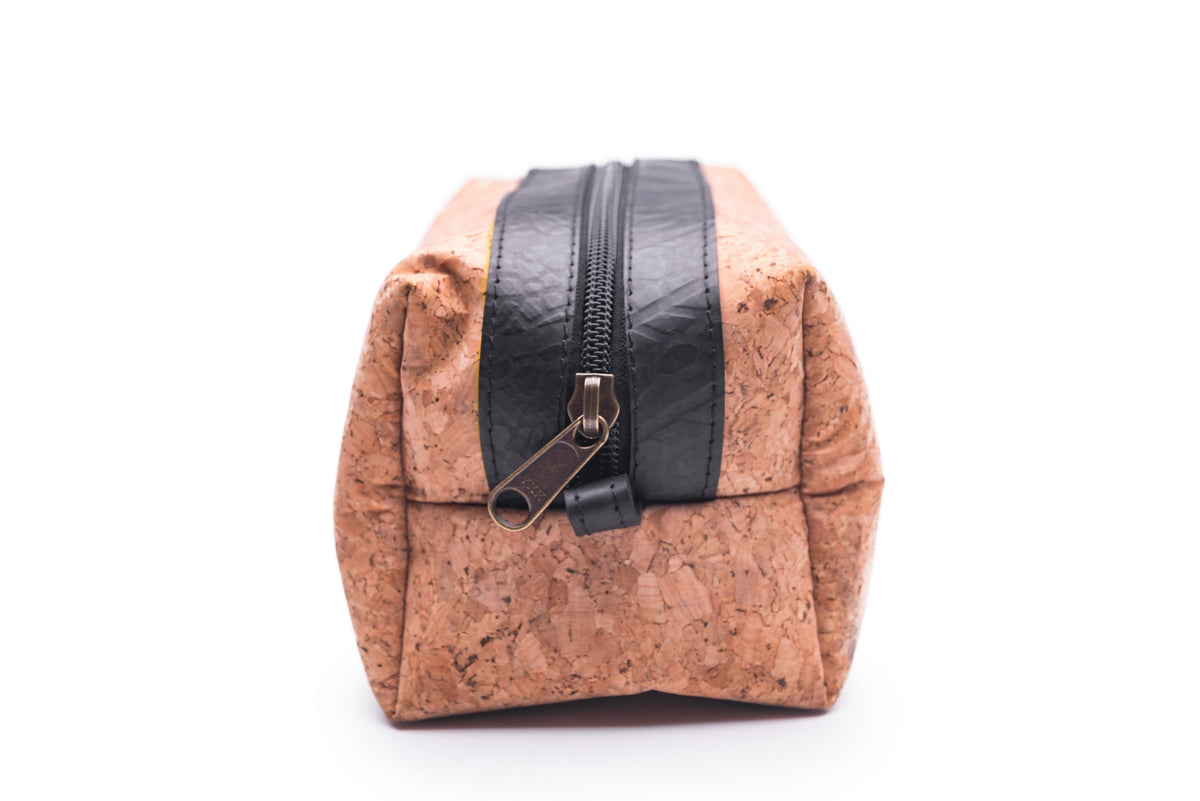 Upcycled Cork Rubber Toiletry Bag – Sure Design