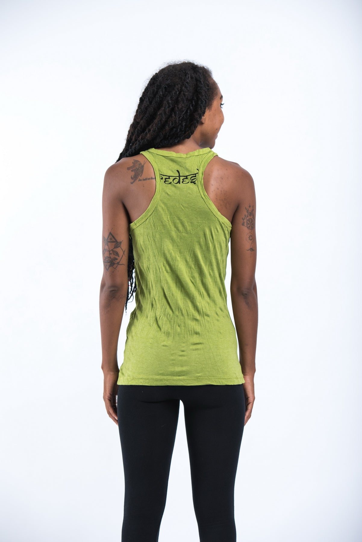 Sure Design Womens Cute Ganesh Tank Top in Lime