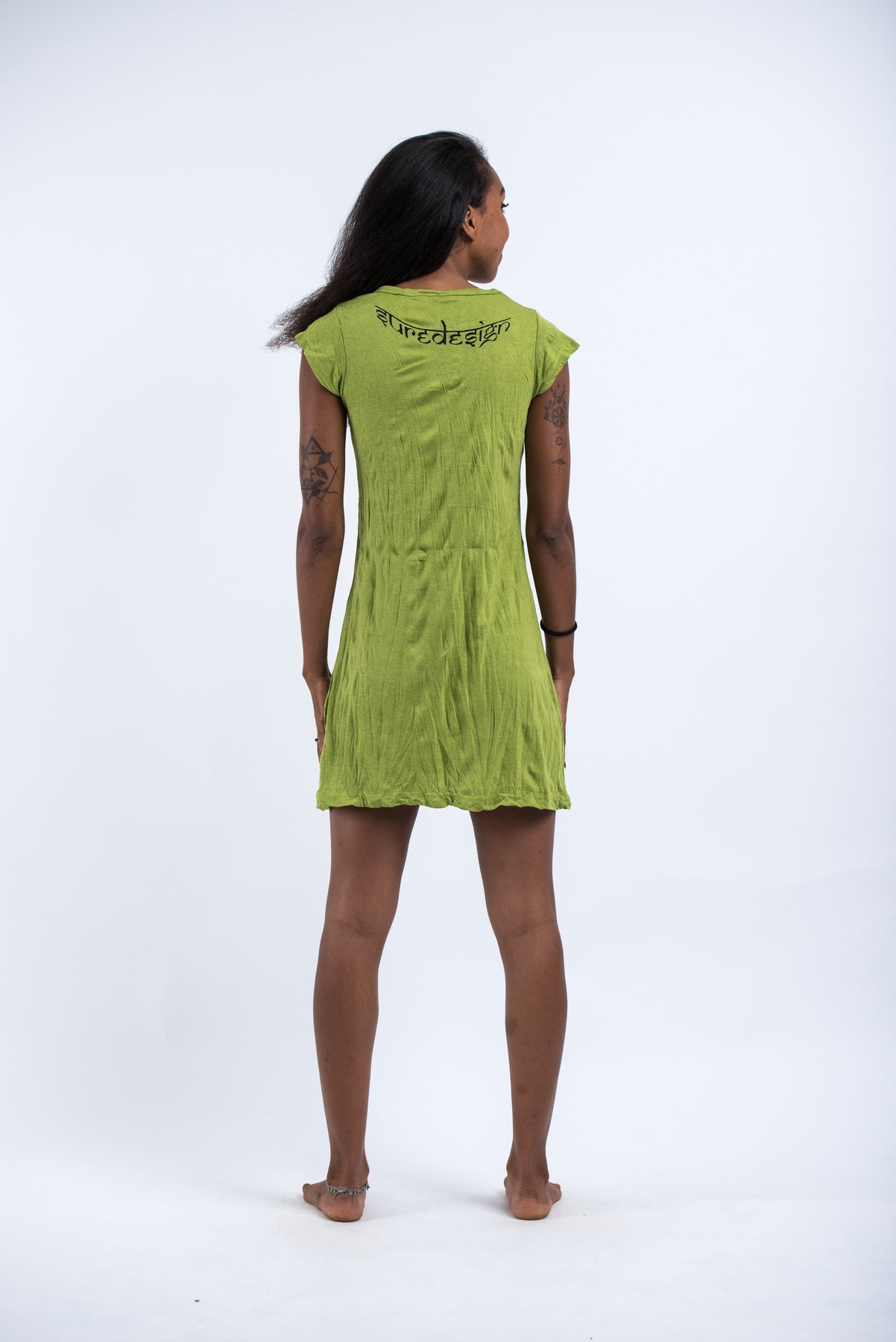 Sure Design Womens Infinitee Om Dress in Lime